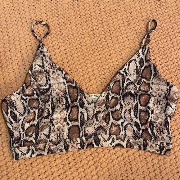 Better Be | Tops | Snake Skin Crop Top | Poshmark